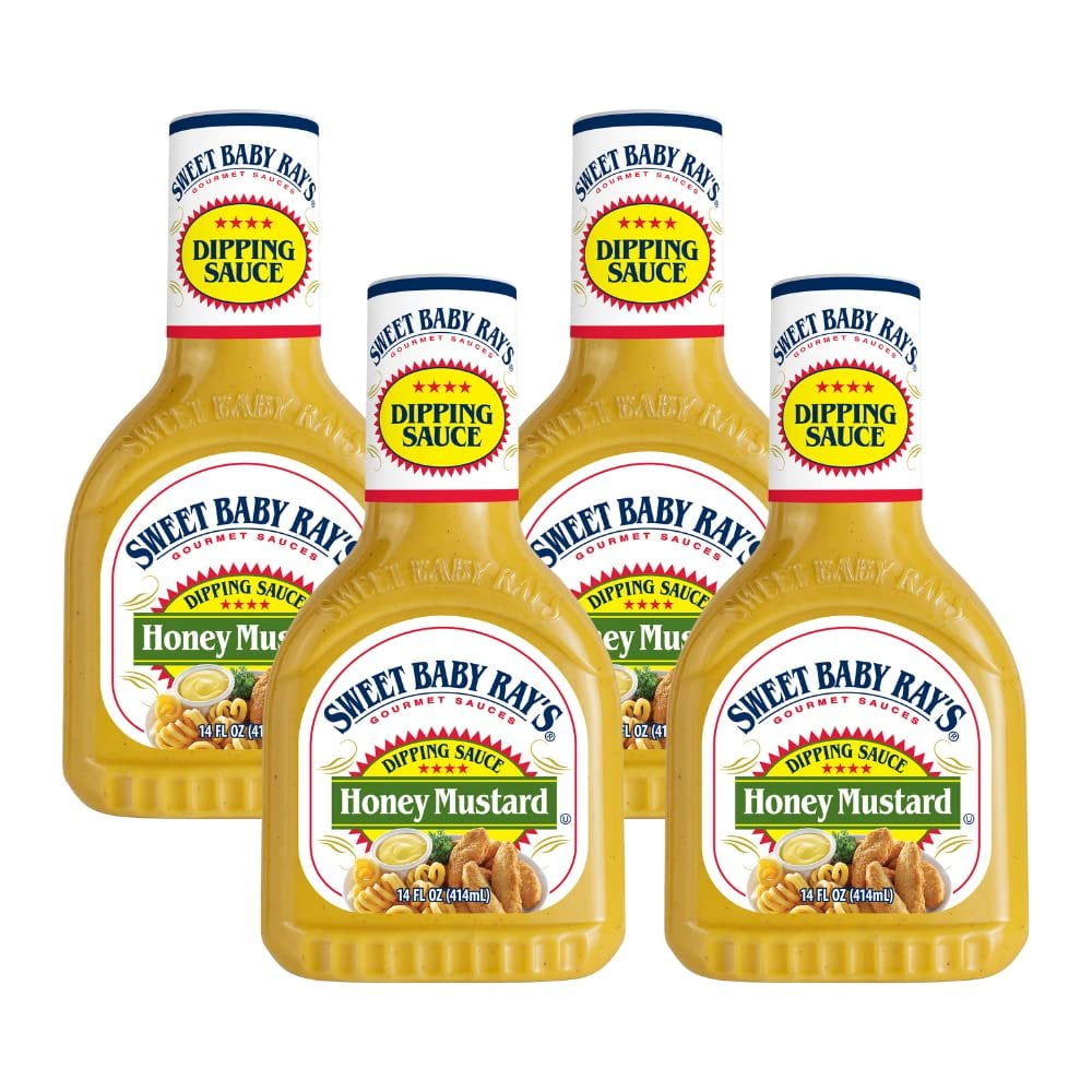Sweet Baby Ray's Dipping Sauce, Honey Mustard 14 Fl Oz Pack of 4 ...