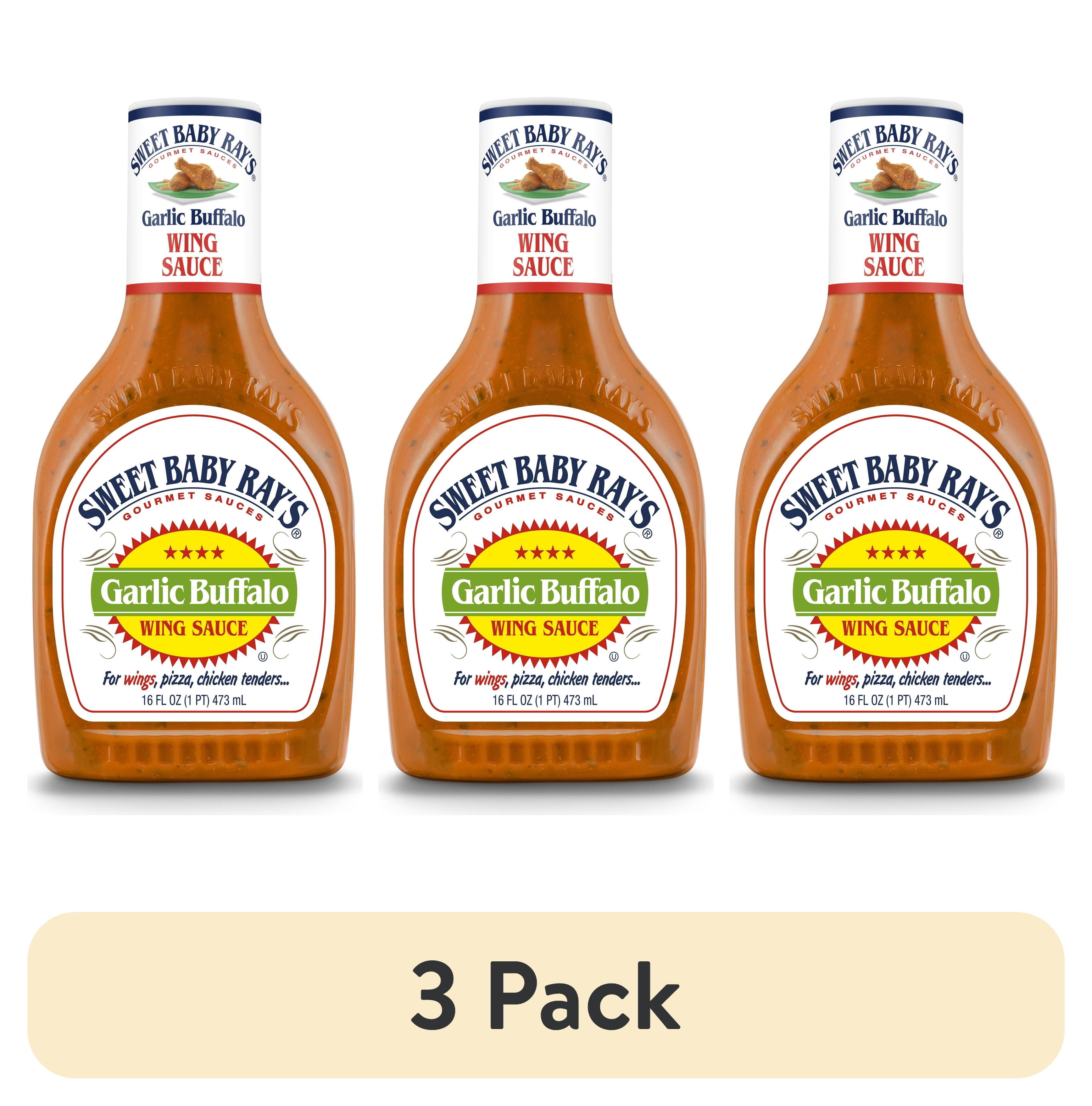 (3 pack) Sweet Baby Ray's Garlic Buffalo Wing Sauce 16 fl oz - Walmart.com
