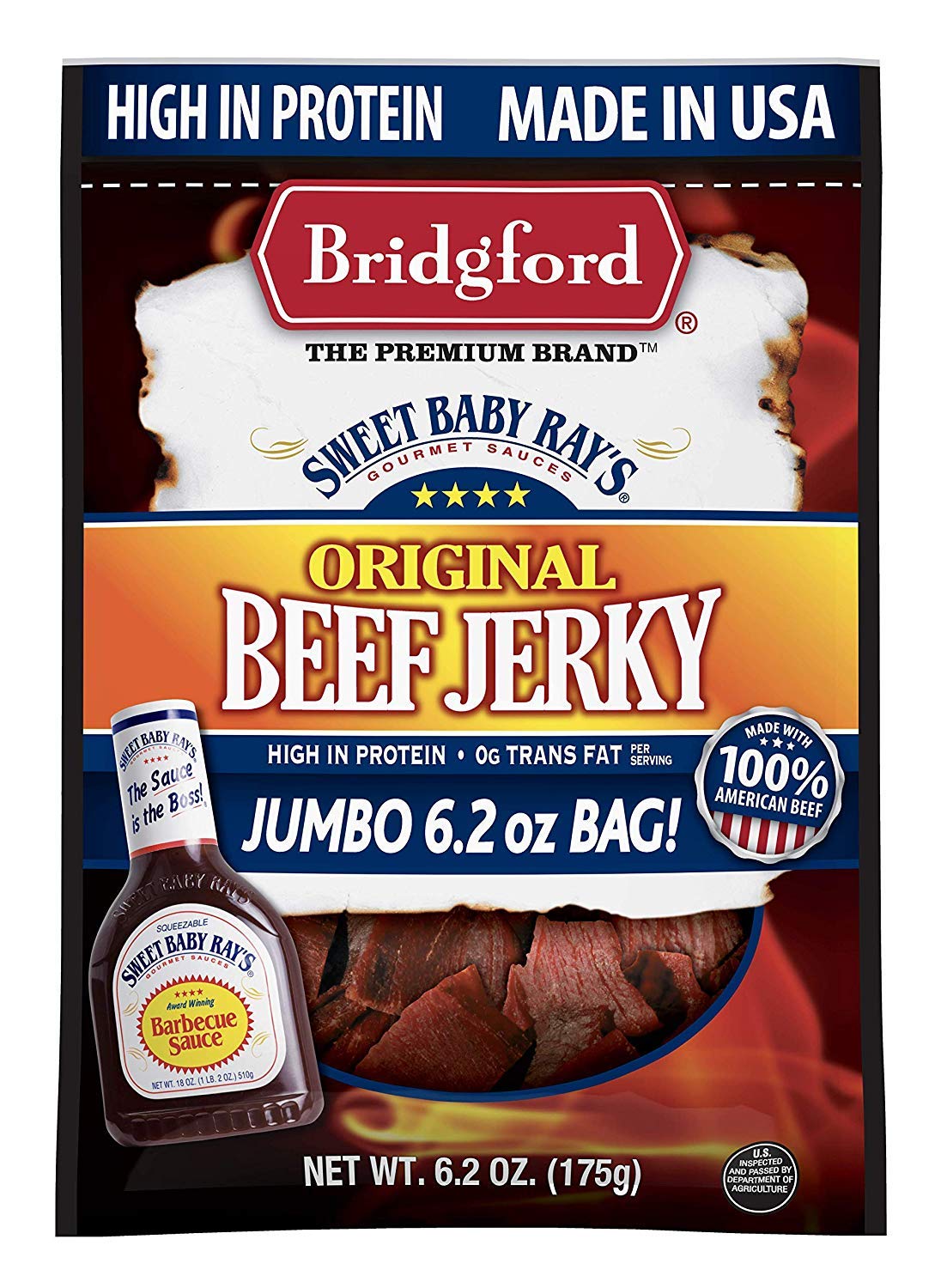 Sweet Baby Ray's High Protein Jerky, Low Carb Snack, Low Calorie, Keto ...