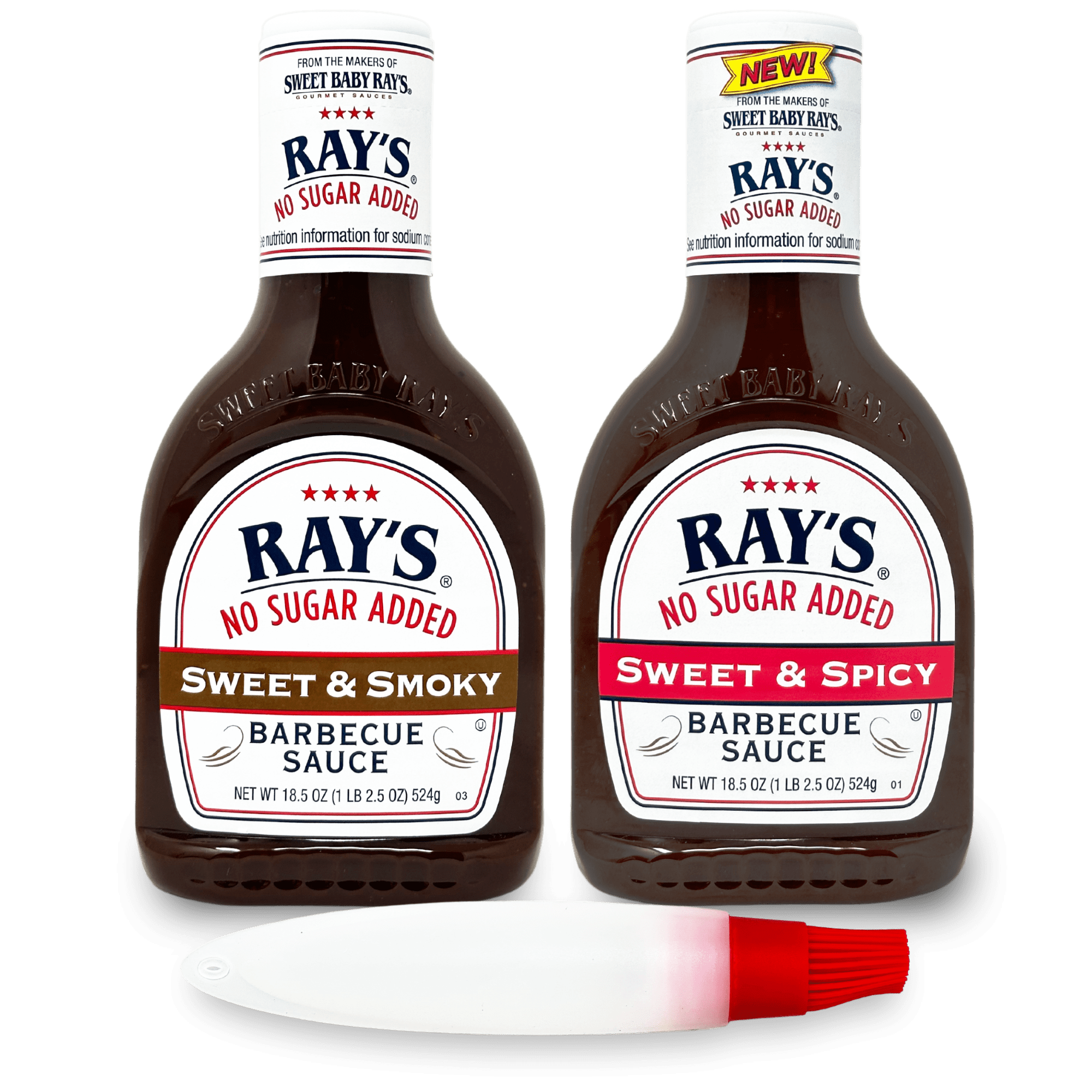 Sweet Baby Ray's No Sugar Added Bundle Sweet & Smoky and Sweet & Spicy ...