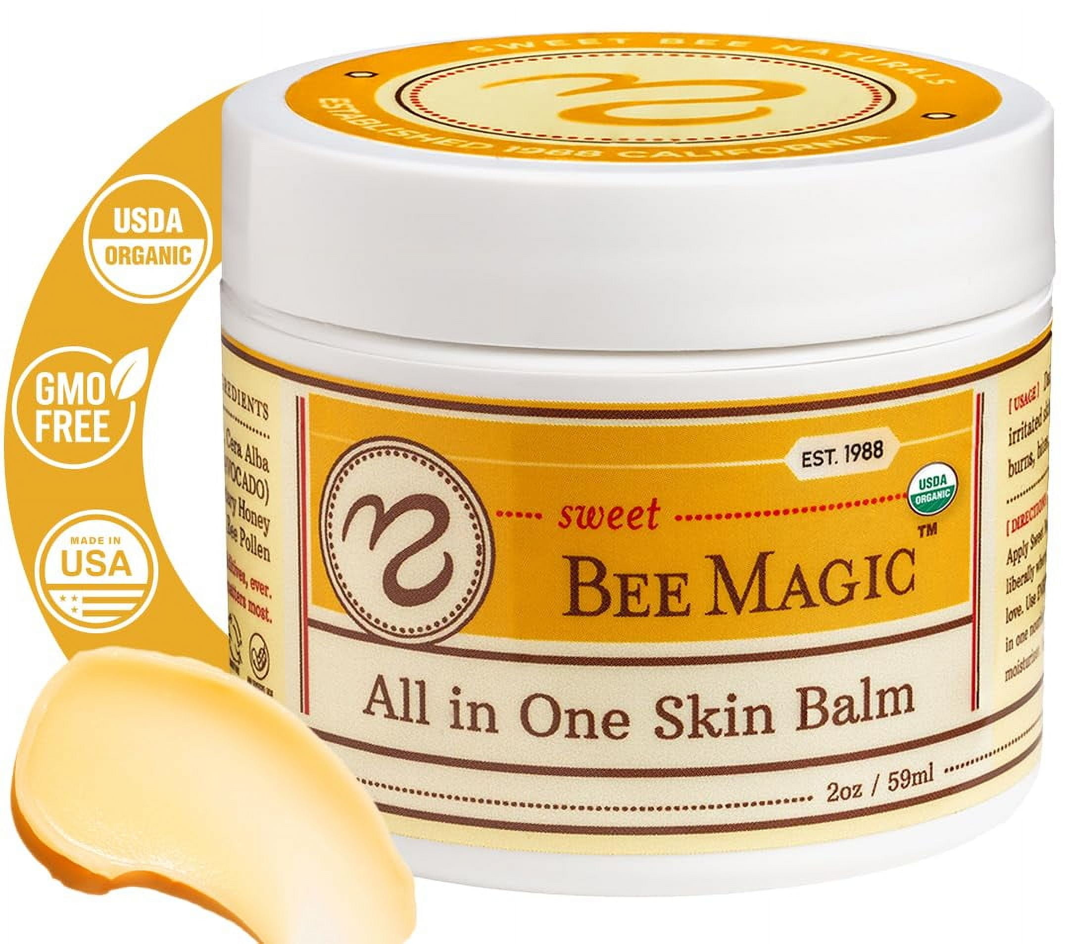 Sweet Bee Naturals All TGF4 in One Skin Balm - Organic Multipurpose ...