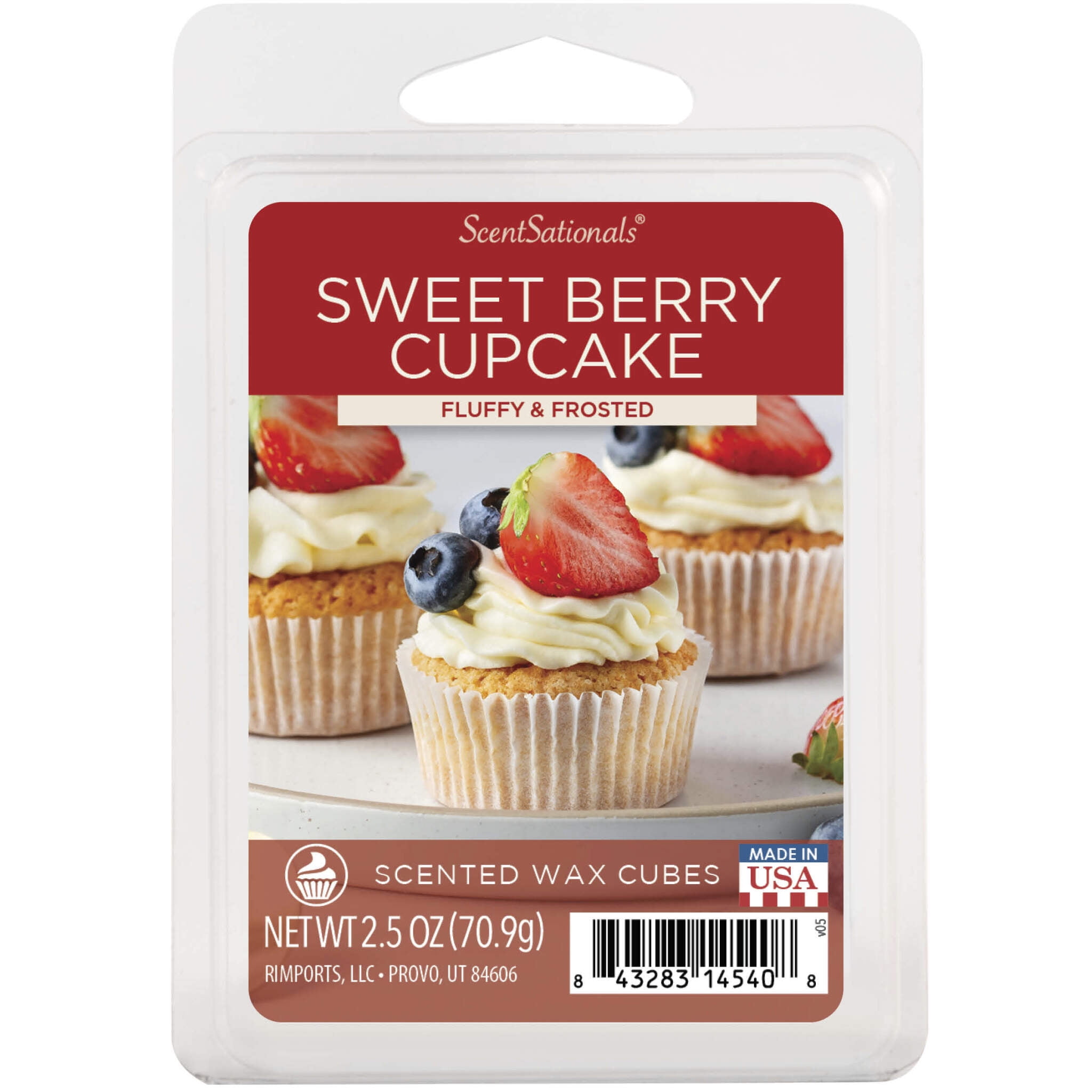 ScentSationals Sweet Berry Cupcake Scented Wax Melts, Sugar Smelling ...