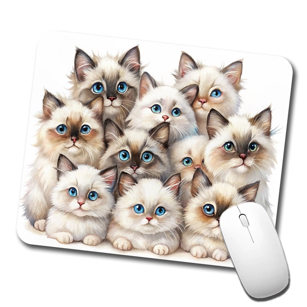 Sweet Birman Cats Mouse Pad Low Profile Gaming Mat - Walmart.com