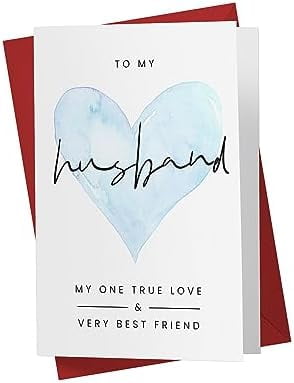 Sweet Birthday Card for Husband Him - Large 5.5x8.5 inch Husband ...