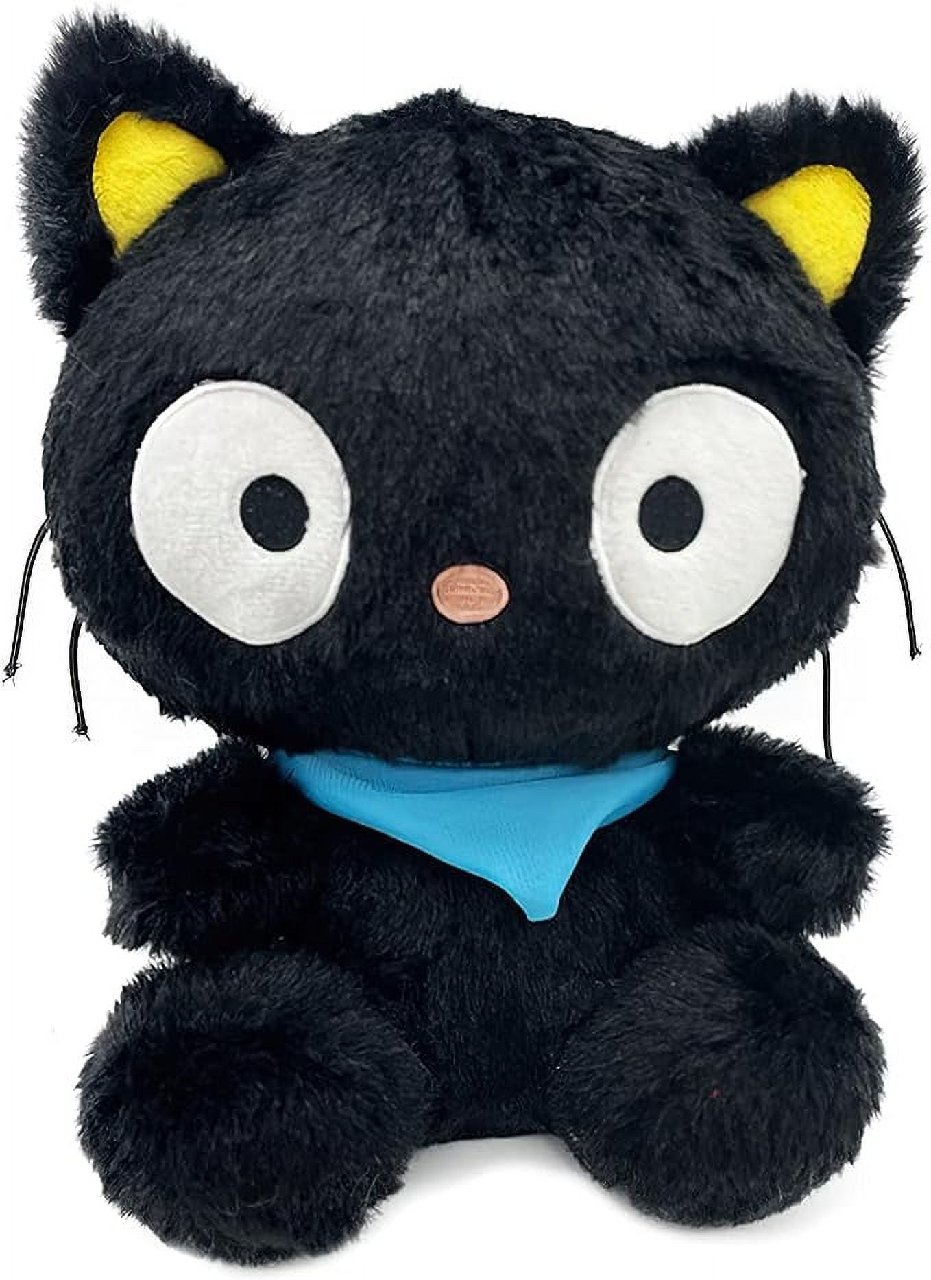 Sweet Black Cat Plush Toy Black Eyes and Chocolate-Colored Nose Stuffed ...
