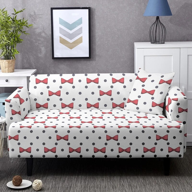 Sweet Bow Couch Cover For L Shape Combination Sofas Slip-Resistant ...