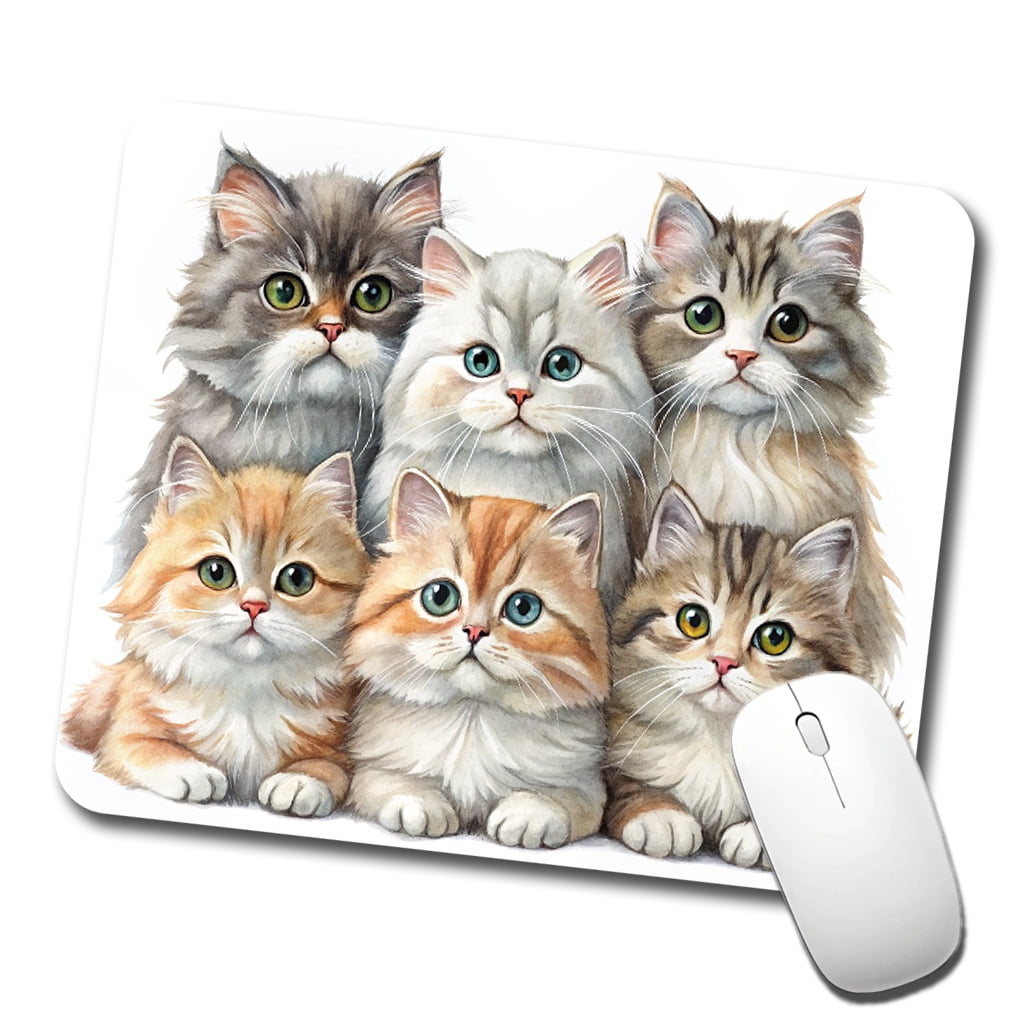 Sweet British Longhair Cats Mouse Pad Low Profile Gaming Mat - Walmart.com