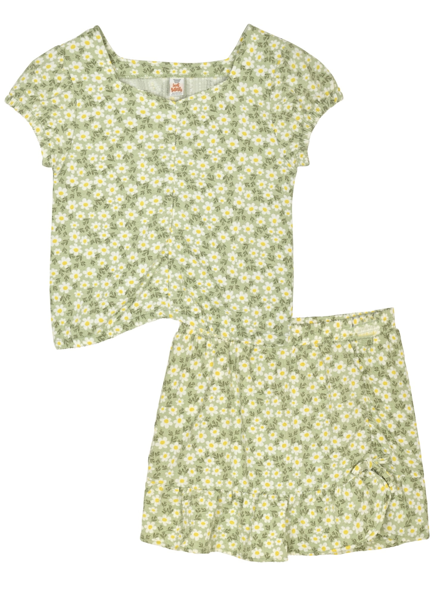 Sweet Butterfly Girls 2 Piece Textured Knit Sets, Sizes 4-16 - Walmart.com