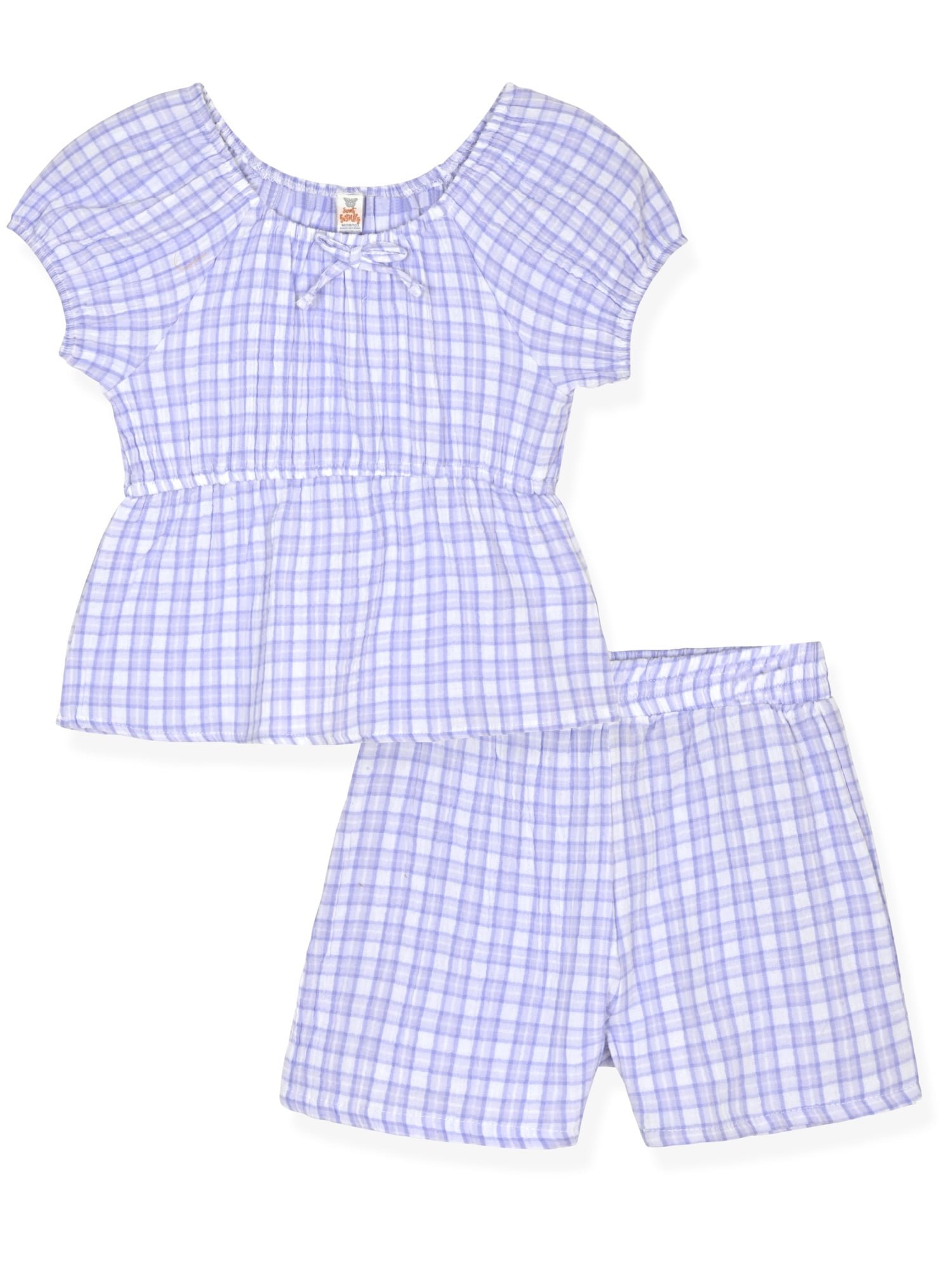 Sweet Butterfly Girls 2 Piece Textured Woven Sets, Sizes 4-16 - Walmart.com