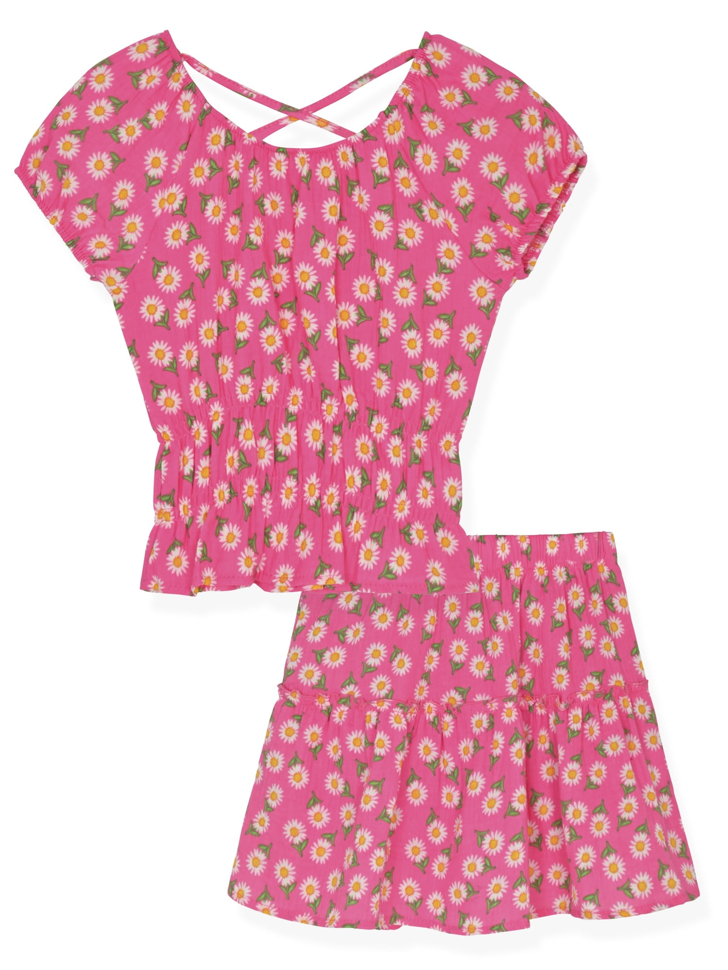 Sweet Butterfly Girls 2 Piece Textured Woven Sets, Sizes 4-16 - Walmart.com