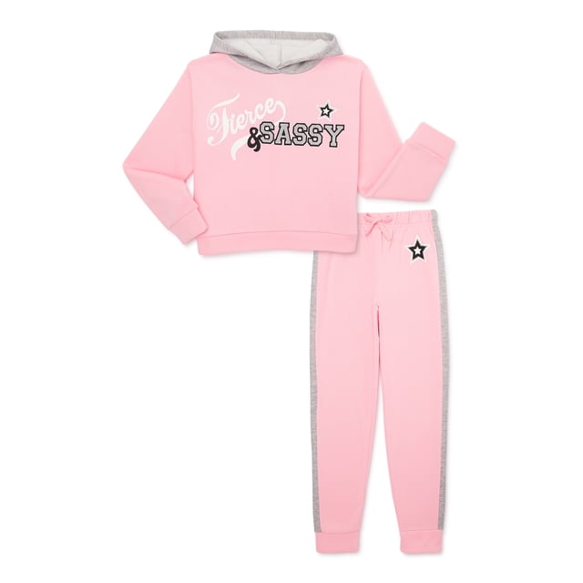 Sweet Butterfly Girls Fleece Hoodie and Joggers Outfit Set, 2-Piece Set ...