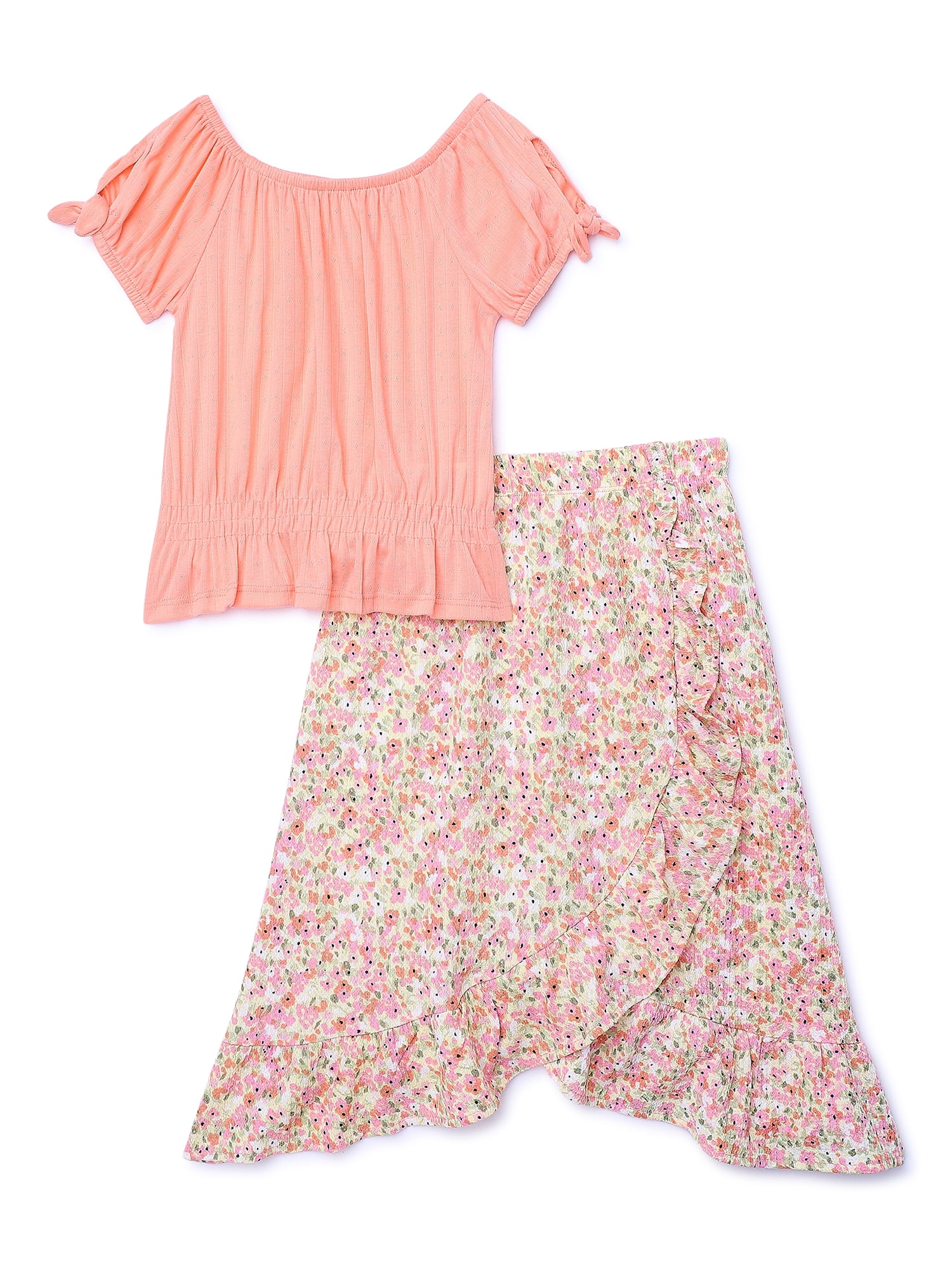 Sweet Butterfly Girls 2-Piece Midi Skirt Set, Sizes 4-16, Fashion ...