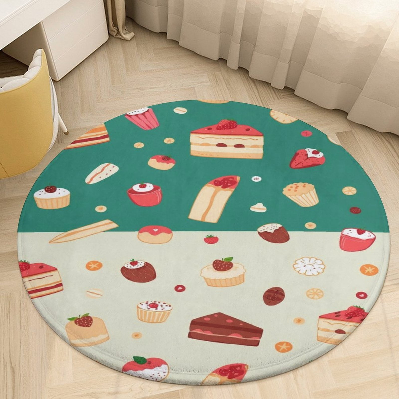 Sweet Cake Pattern Round Carpet Circle Rug Outdoor Patio Area Rug ...