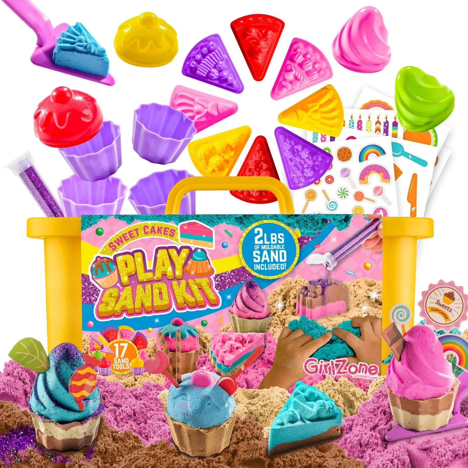 Sweet Cakes Play Sand Kit, Fun Sand Box Toys Kit Cake Sand Kit ...