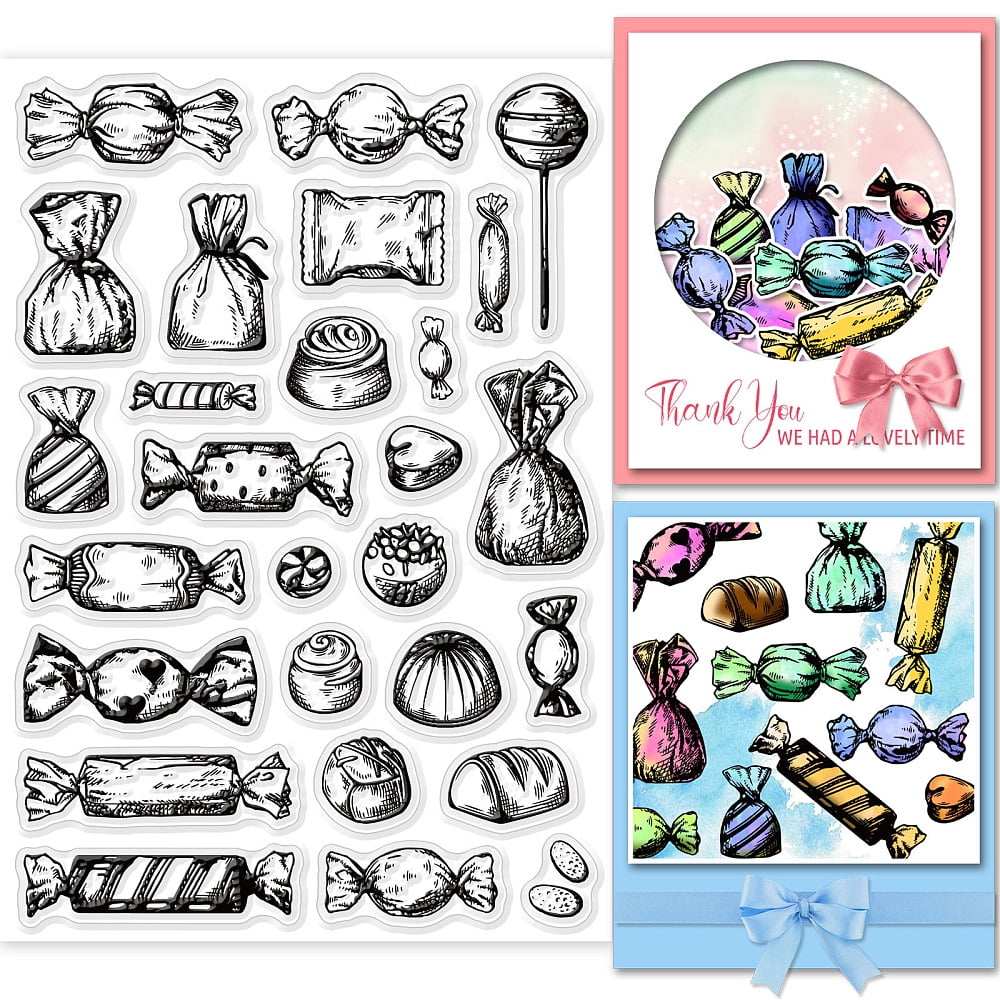 Sweet Candy Aggregation Clear Stamps Chocolate Paper Wrapped Sugar ...
