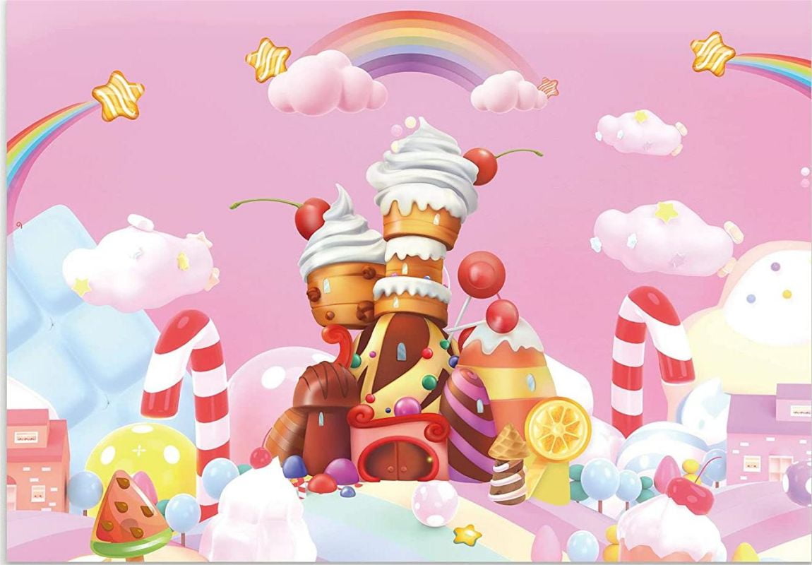 Sweet Candy Backdrop for Lollipops Fairy Tale Castle Photography ...