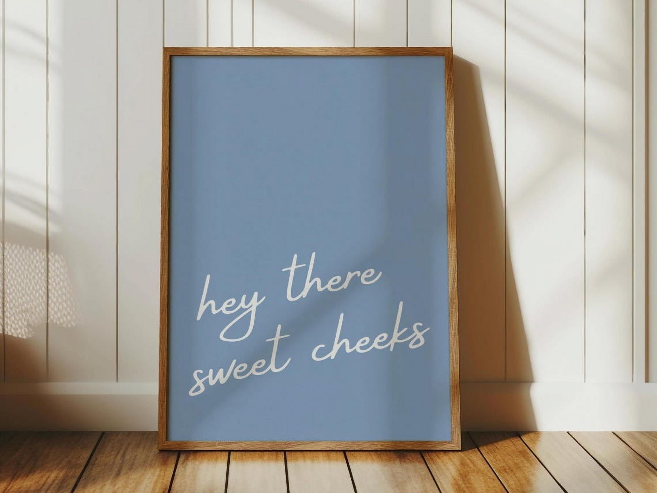 Sweet Cheeks Girly Aesthetic Wall Art, Bathroom, Gallery Wall, Home And ...