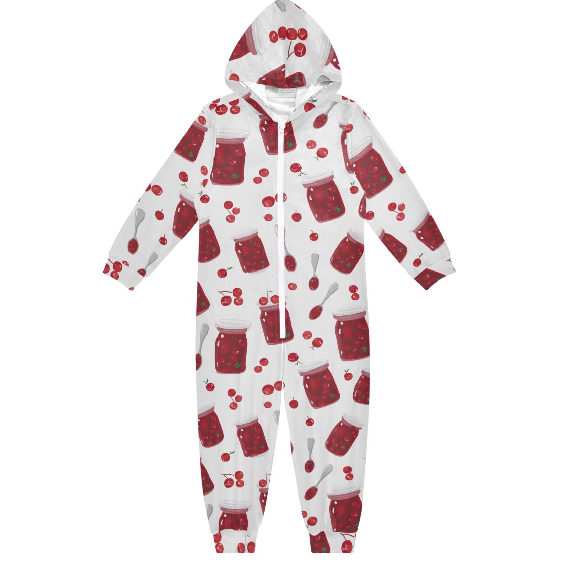 Sweet Cherry Jam One Piece Pajamas Soft Jumpsuit Cozy Sleep and Play ...