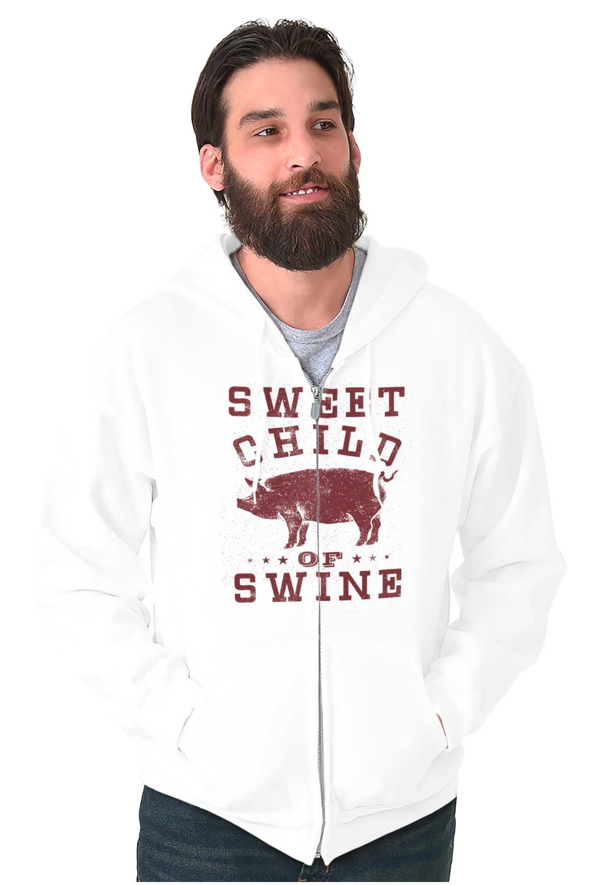 Sweet Child Swine BBQ Barbecue Foodie Unisex Plus Size Zip Hoodie ...