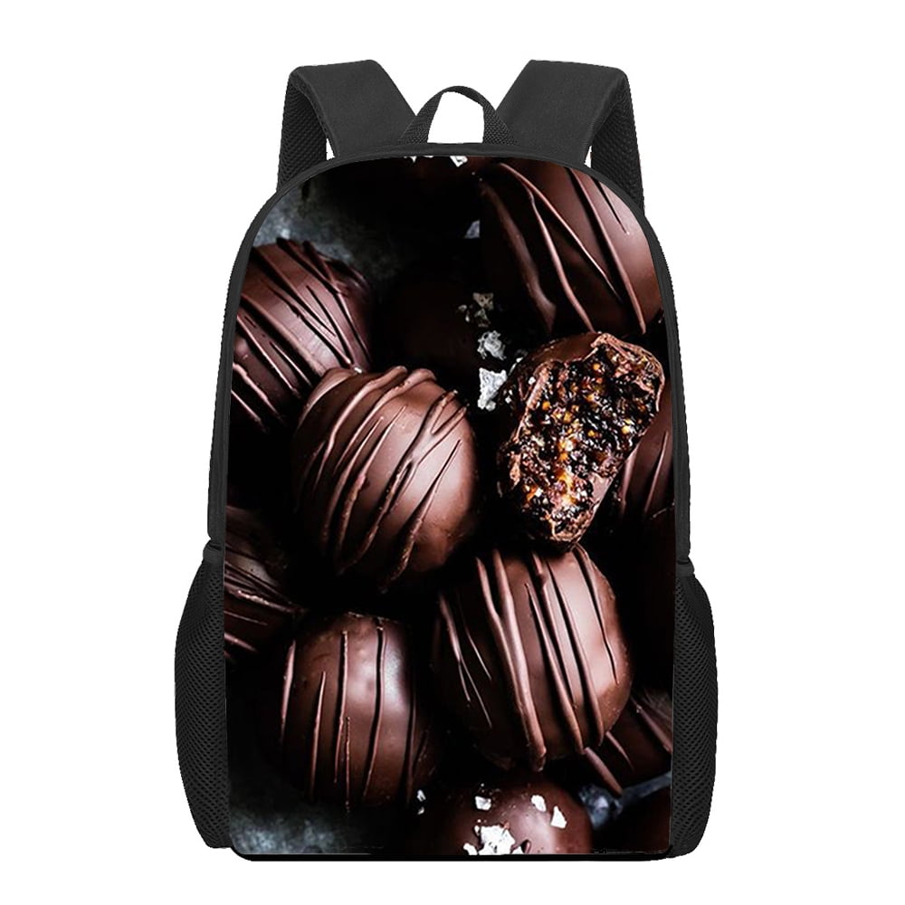 Sweet Chocolate 3D Printing Bags s Backpack for Student Book Bags Large ...