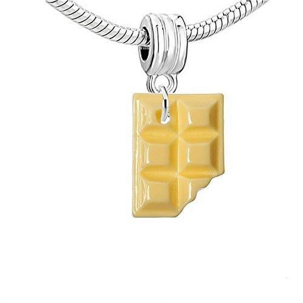 Sweet Chocolate Candy Bar Charm Bead (White) - Walmart.com