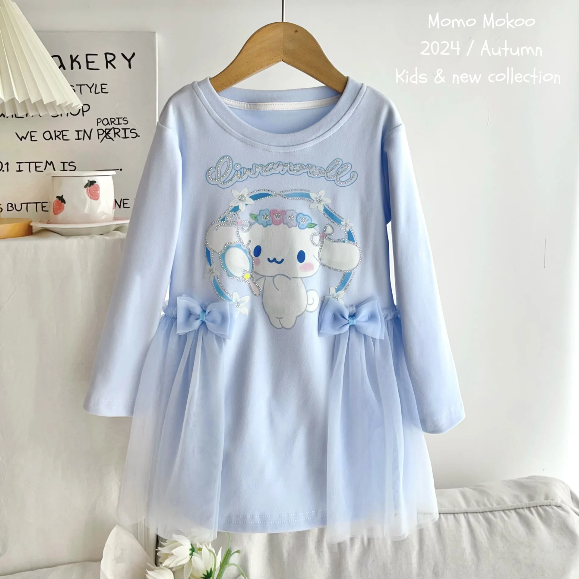 Sweet Cinnamoroll Kuromi Anime Kawaii Sanrio Ins Children Long Sleeve ...
