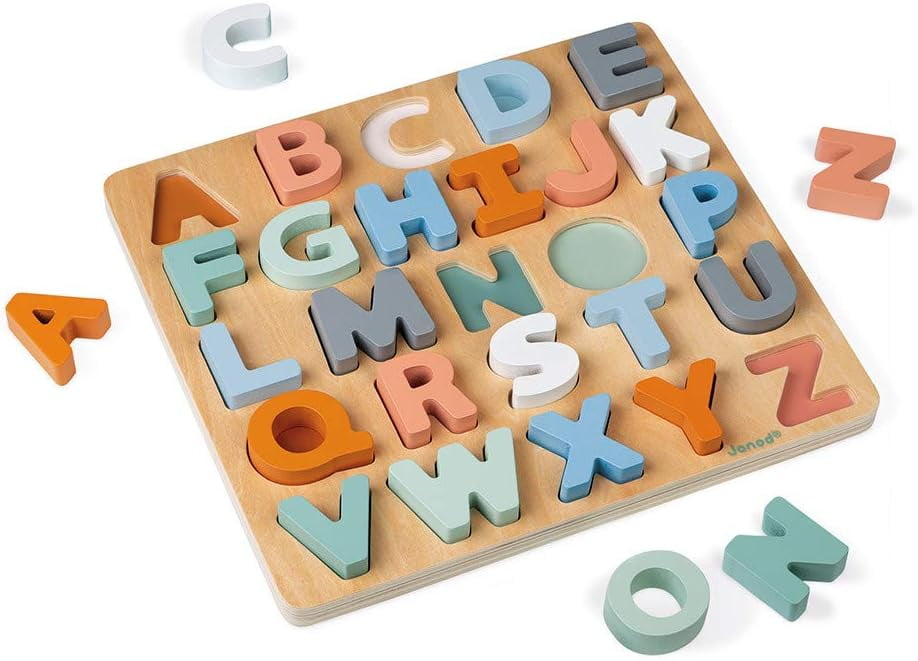 Sweet Cocoon Wooden Alphabet Learning Puzzle with ABC Letters and ...