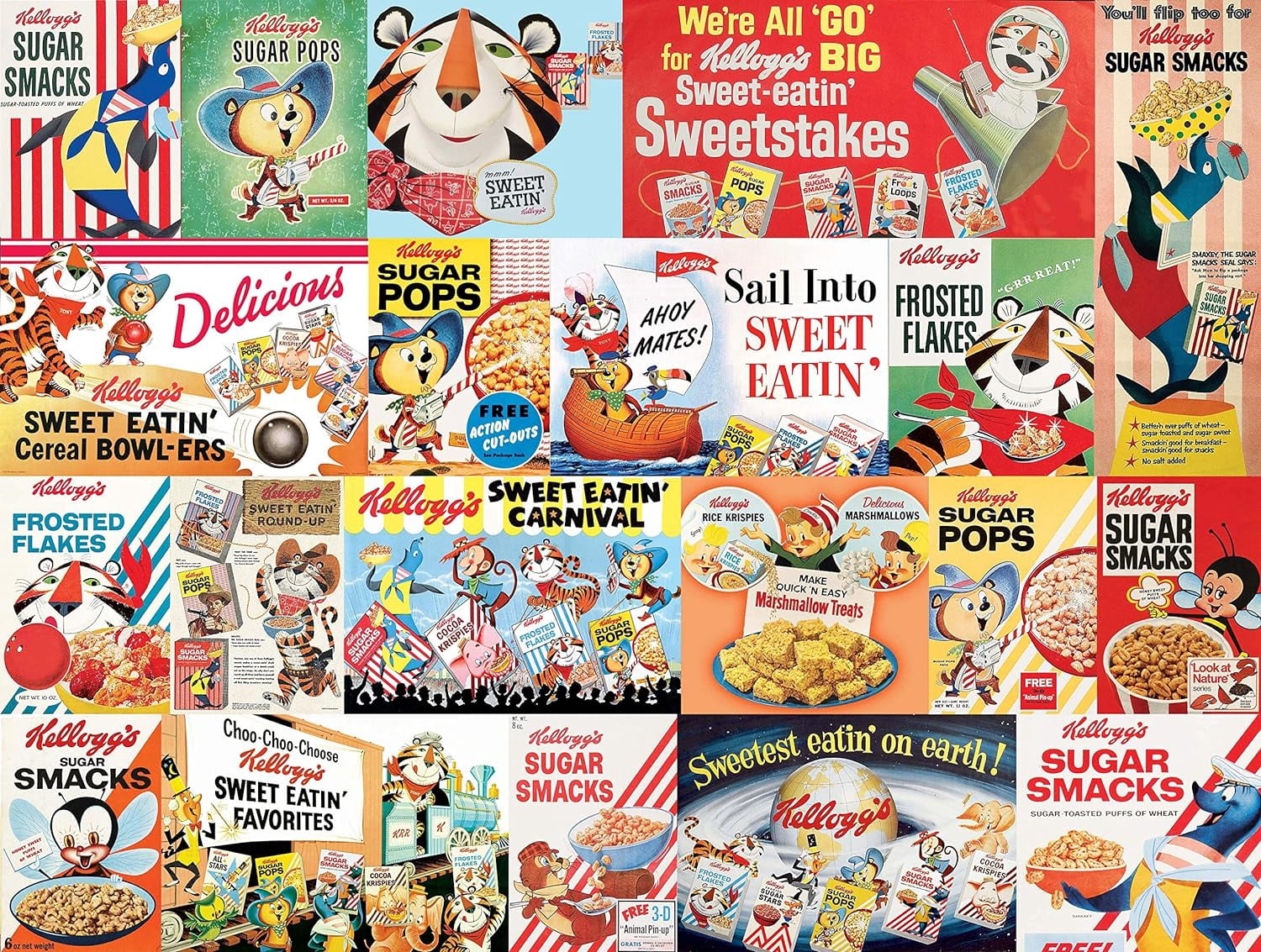 - Sweet Collage Retro Advertising Jigsaw, 1000 Piece Puzzle for Adults ...