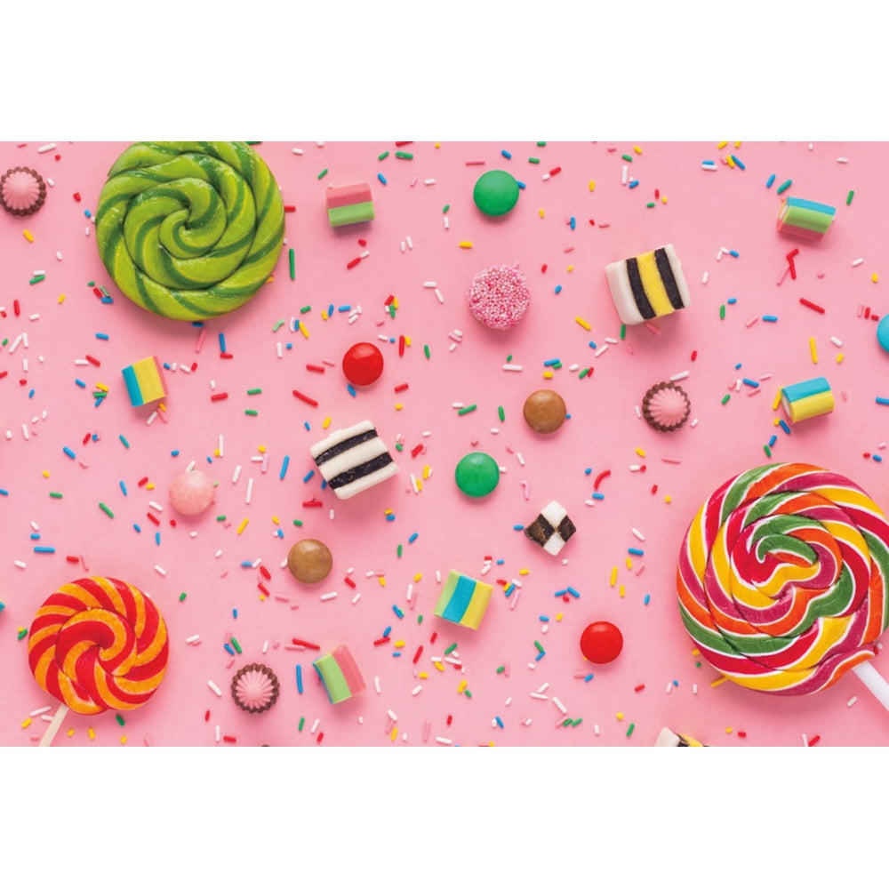 Sweet Colorful Lollipops Candy Beans Photography Backdrop Candyland ...