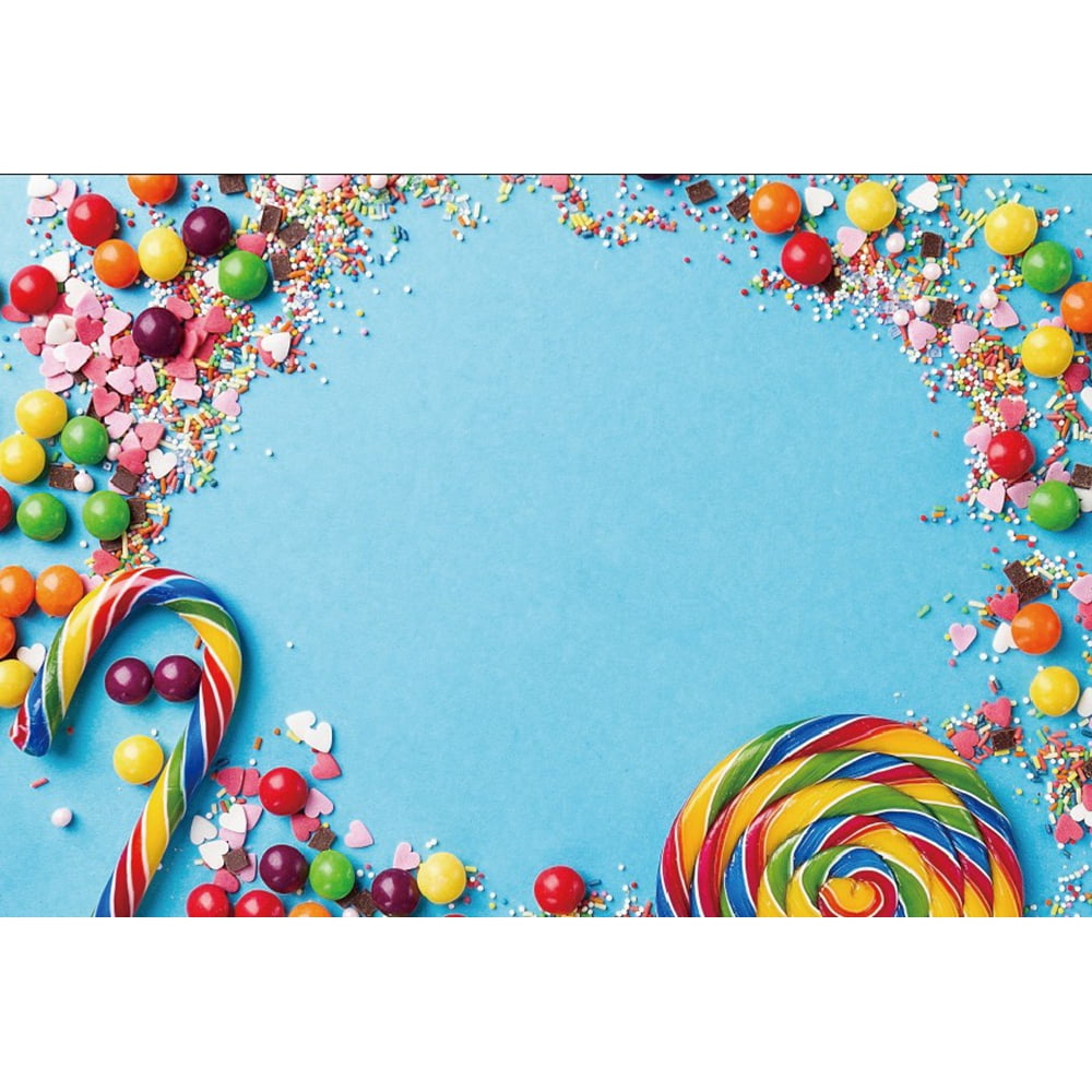 Sweet Colorful Lollipops Candy Beans Photography Backdrop Candyland ...