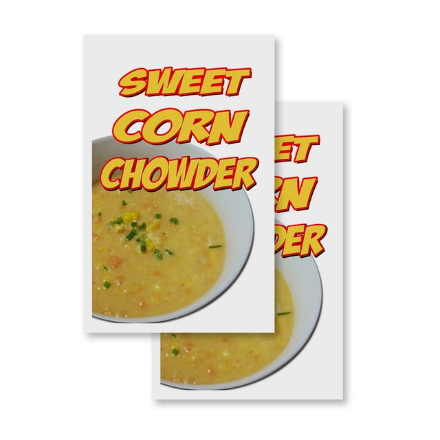 Sweet Corn Chowder (2-PACK) 24" x 36" Vinyl Decals | Sign Insert Peel ...