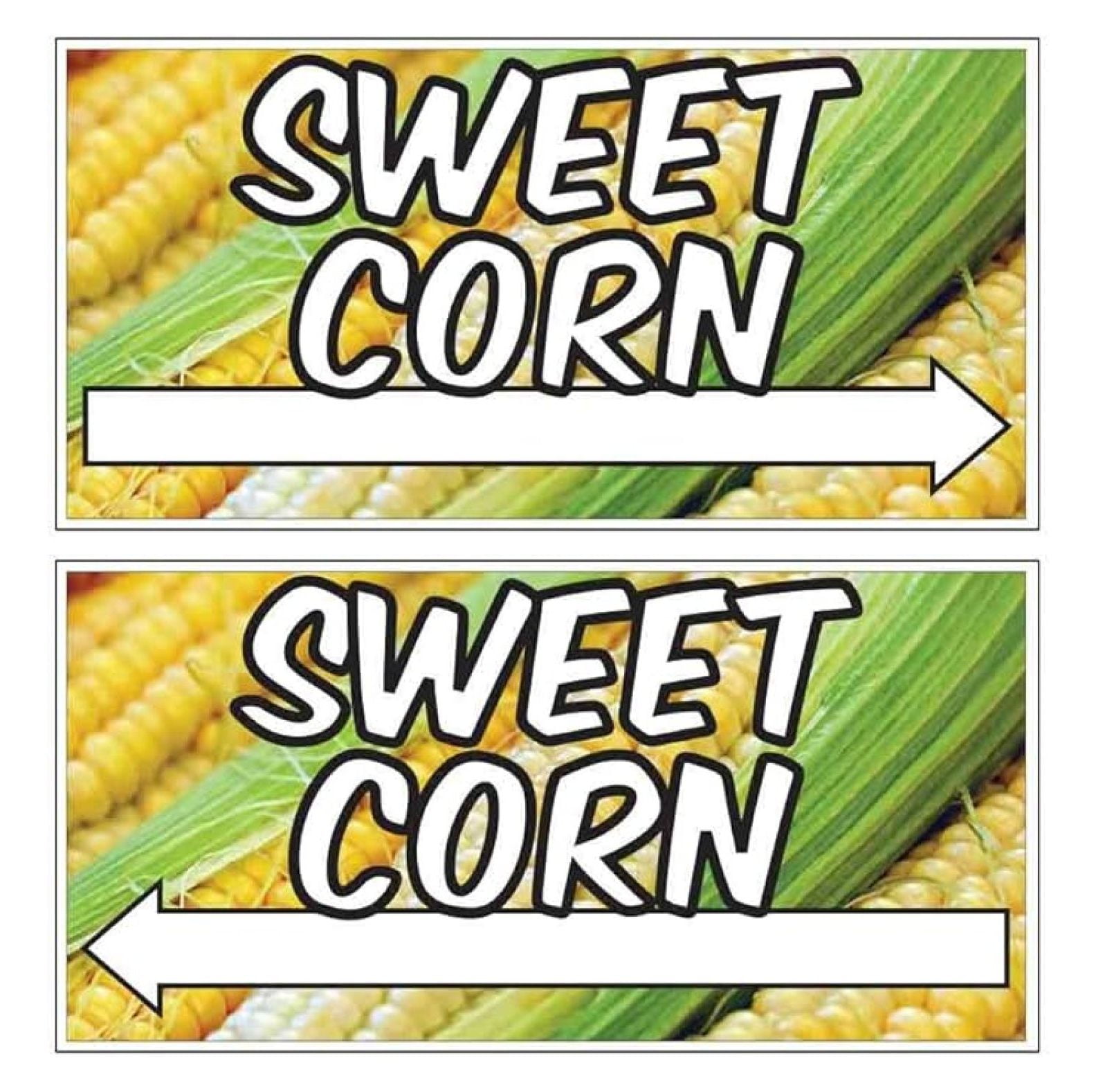 Sweet Corn Directional Sign - Set Includes Even Number of Right and ...