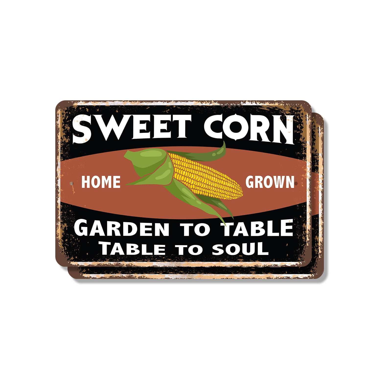 Sweet Corn Garden to Table (2 Pack) 8 Inch x 12 Inch Novelty Plastic ...
