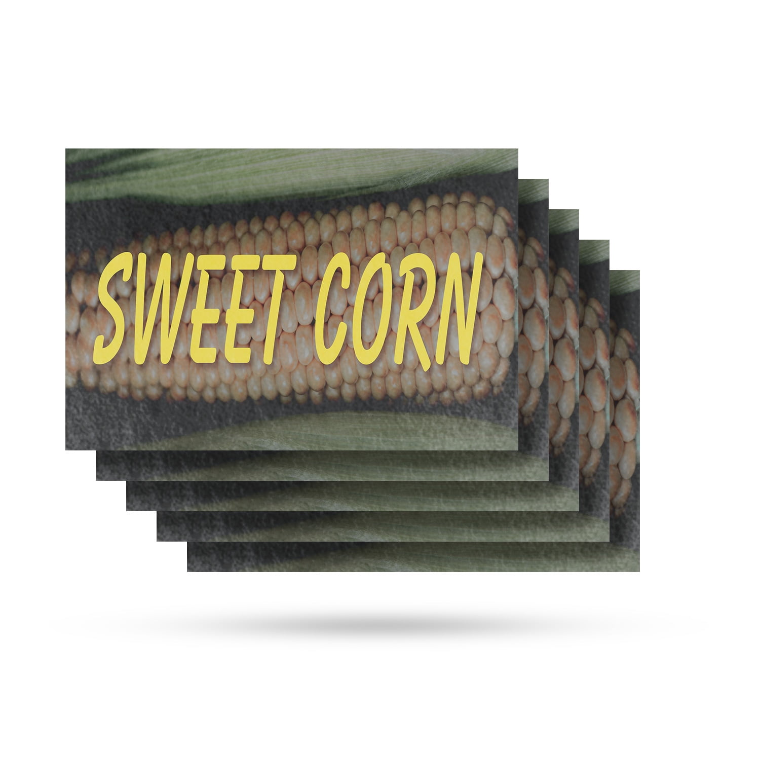Sweet Corn Vinyl Decal 5 Pack of 18 Inch x 24 Inch Weatherproof Heavy ...