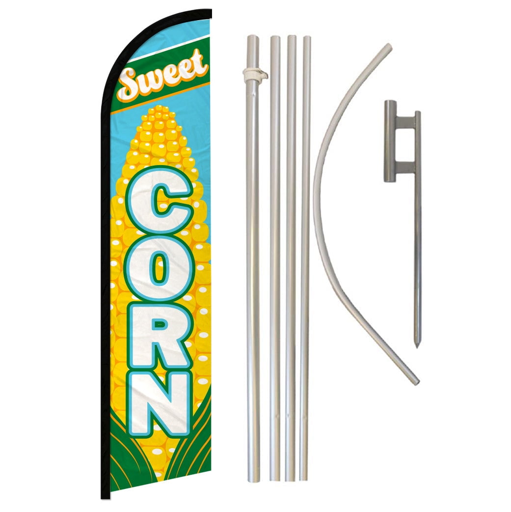 Sweet Corn Windless Banner Flag & Pole Kit - Walmart.com