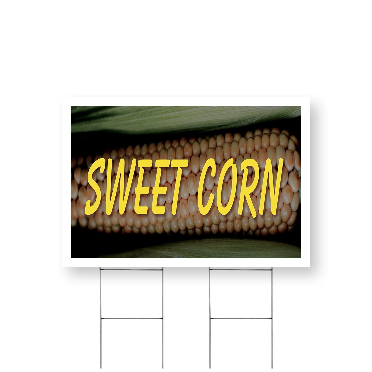 Sweet Corn Yard Sign 24 Inch x 36 Inch Single Sided Weatherproof Heavy ...