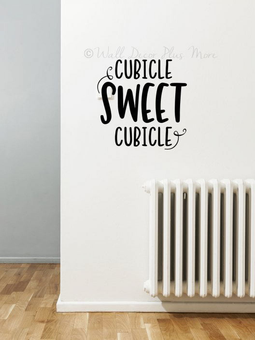 Sweet Cubicle Office Wall Art Decal Words Sticker Vinyl Lettering Curly ...