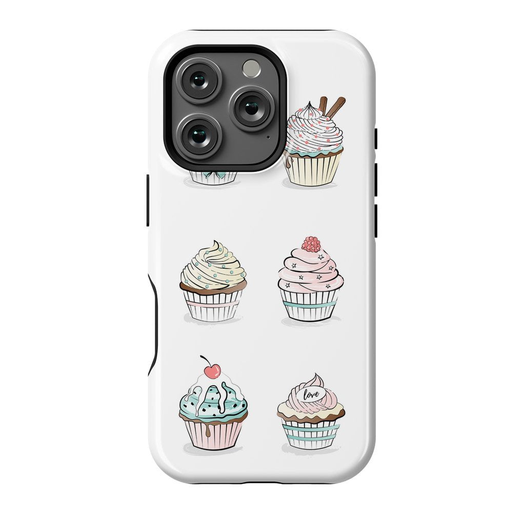 Sweet Cupcakes Fun Bakery Treat Illustration iPhone Case for 11 12 13 ...