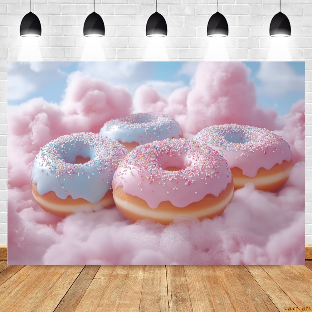Sweet Donuts Backdrop Baby Shower Kids Birthday Party Newborn Cake ...