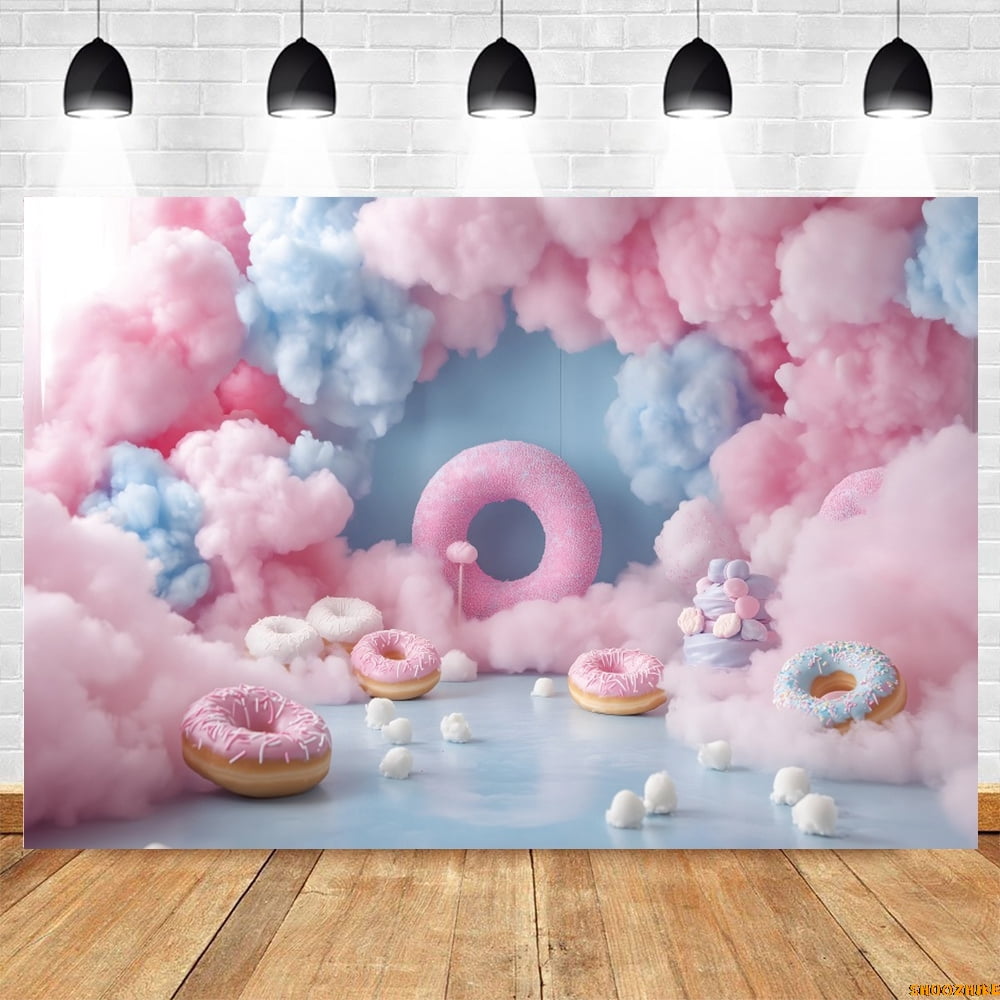 Sweet Donuts Backdrop Baby Shower Kids Birthday Party Newborn Cake ...