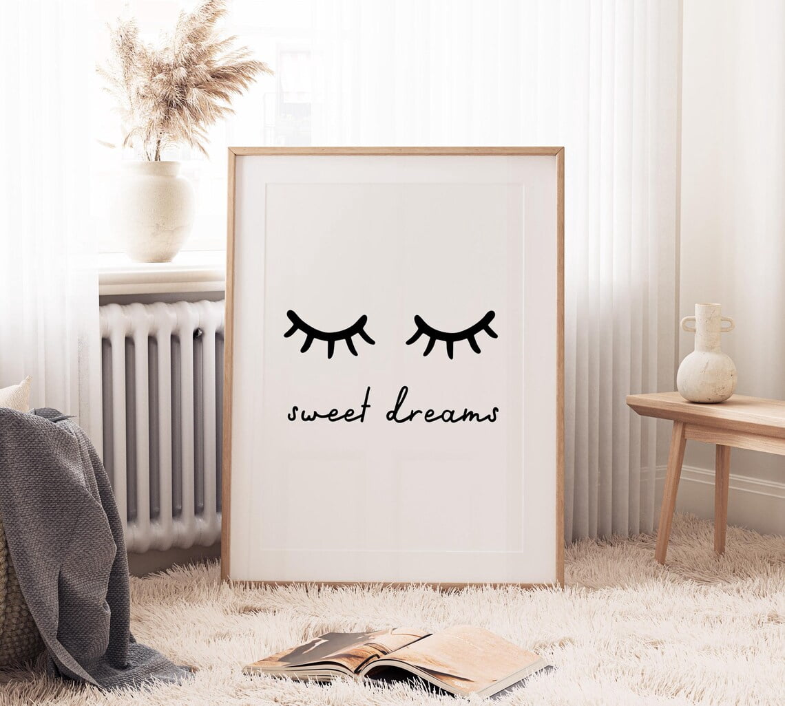 Sweet Dreams, Bedroom Posters, Bedroom Poster Wall Art, Bedroom Poster ...