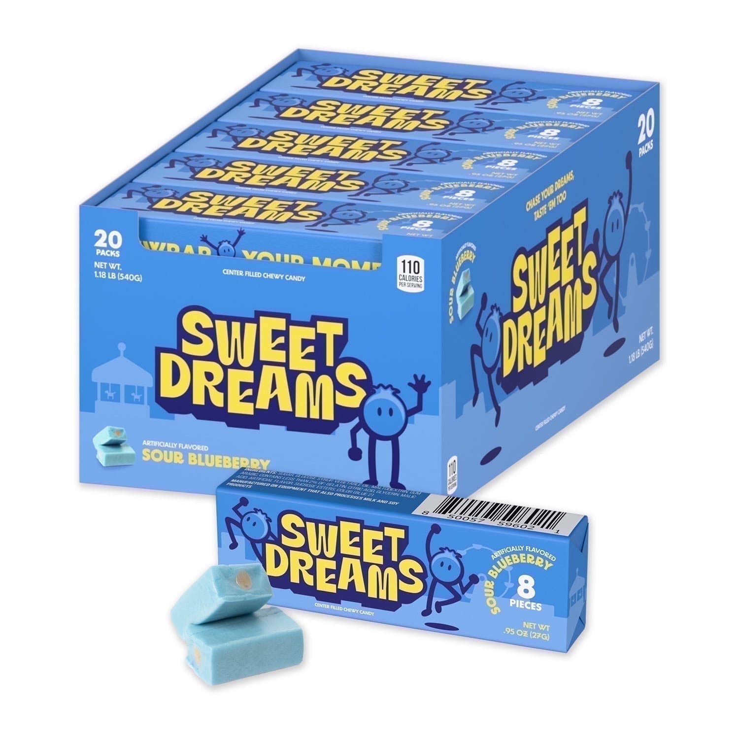 Sweet Dreams Center Filled Candies - Sweet & Tangy Chewy Candy with ...