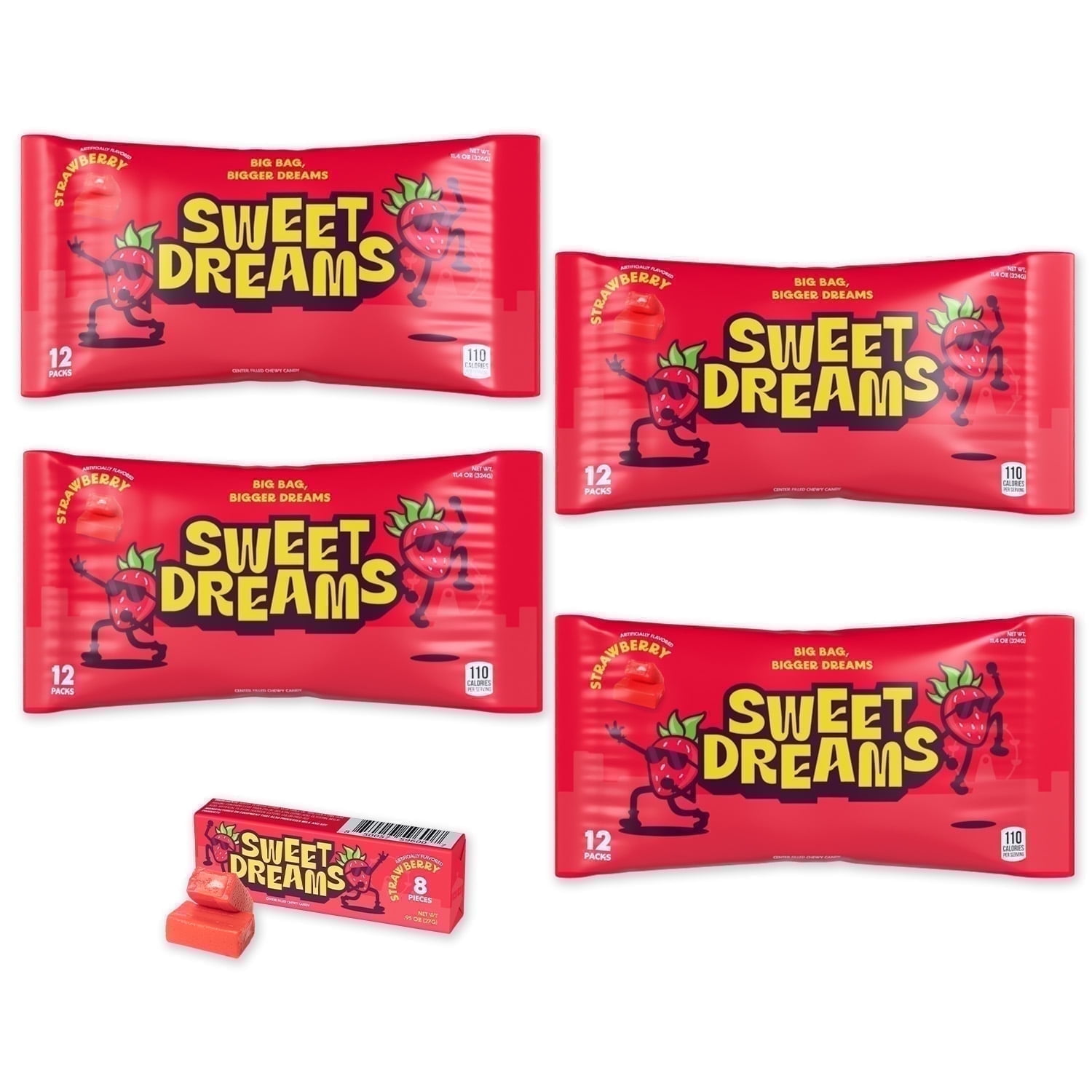 Sweet Dreams Center Filled Candies - Sweet & Tangy Chewy Candy with ...