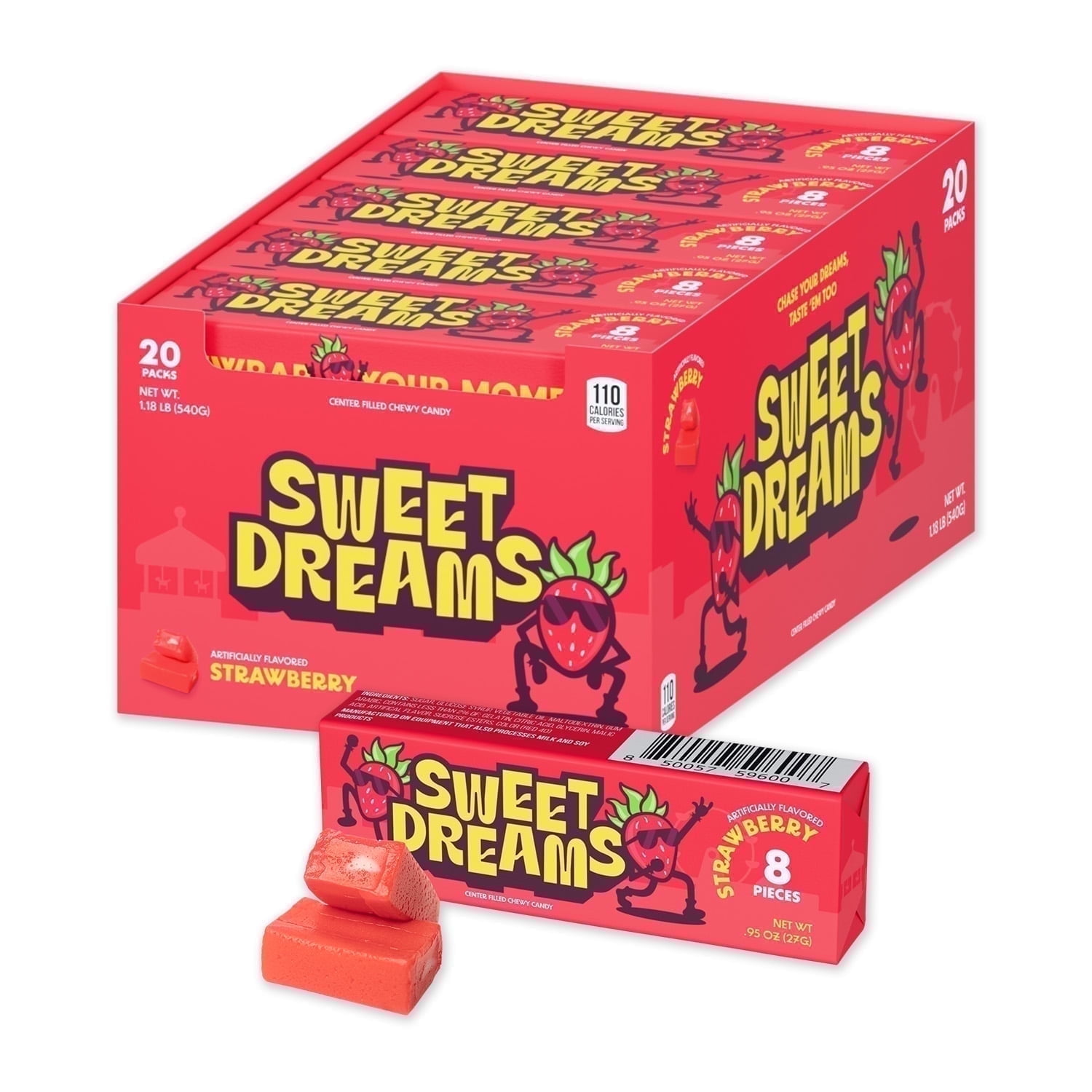Sweet Dreams Center Filled Candies - Sweet & Tangy Chewy Candy with ...