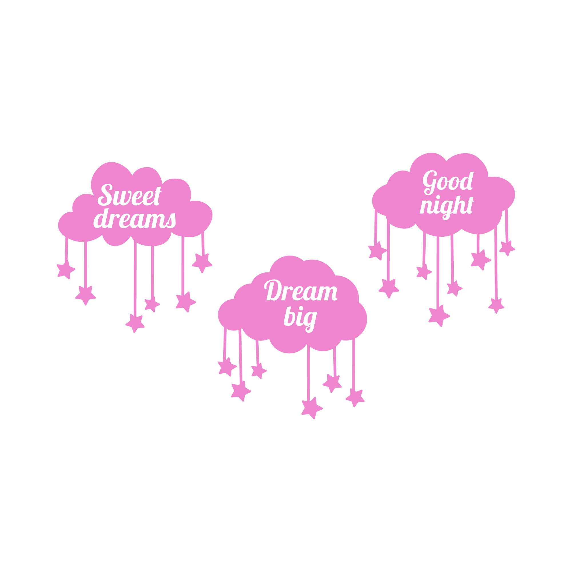 Sweet Dreams Dream Big Goodnight Quote Vinyl Wall Design Wall Art ...