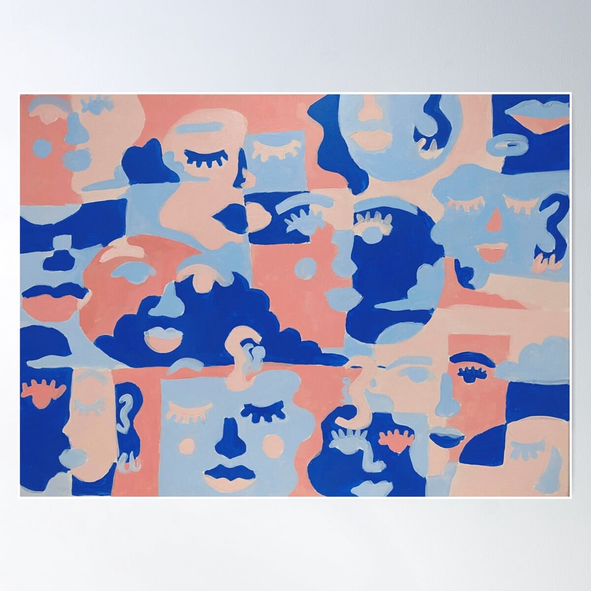 Sweet Dreams Floating Faces Poster Wall Art, Modern Wall Decor For ...