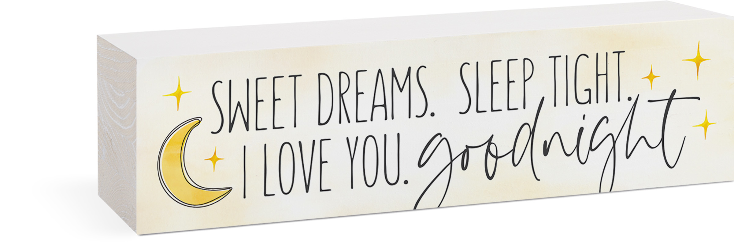 P. Graham Dunn Sweet Dreams Goodnight Classic White 12 x 3 Pine Wood ...