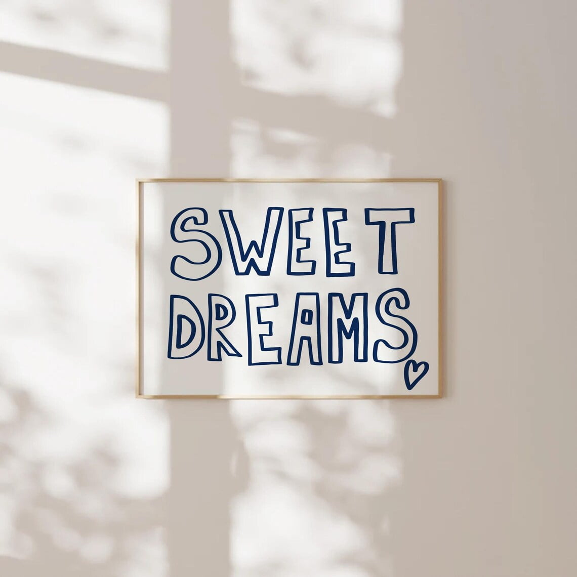 Sweet Dreams Print, Above Bed Horizontal Print, Dorm Room Prints, Teen ...
