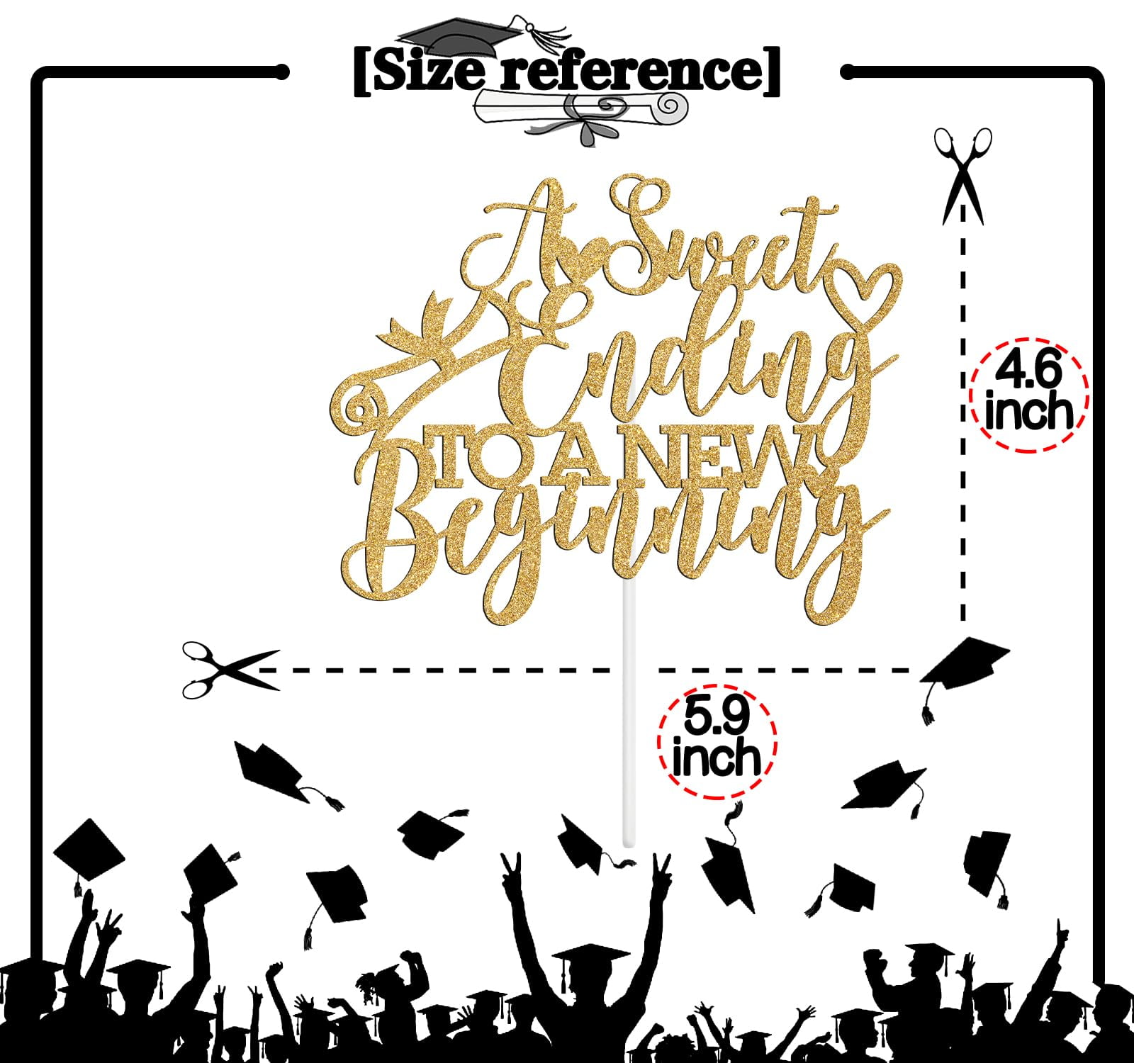 A Sweet Ending AJH3 to a New Beginning Cake Topper, On to My Next ...