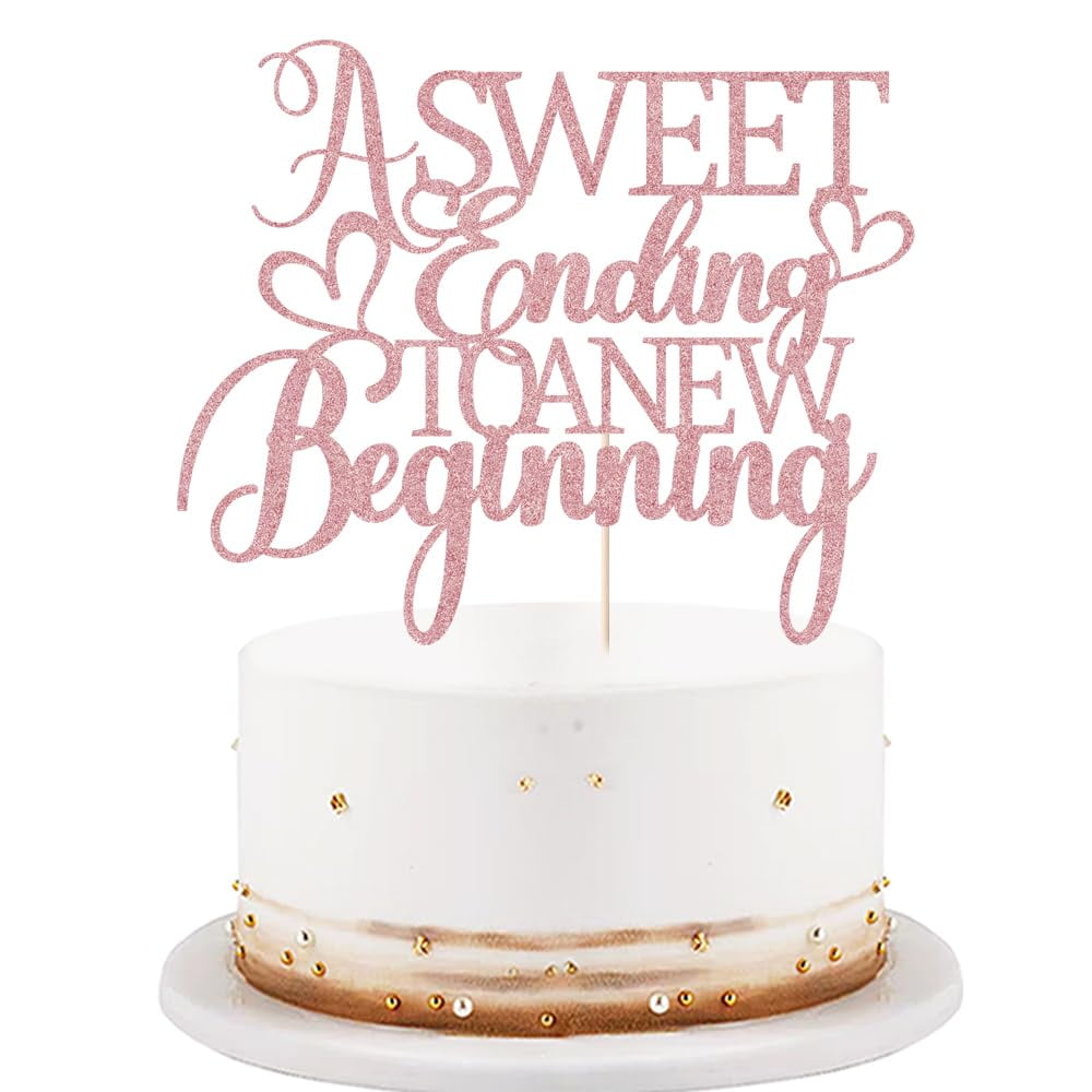 A Sweet Ending SCH4 to A New Beginning Cake Topper, The Adventure ...